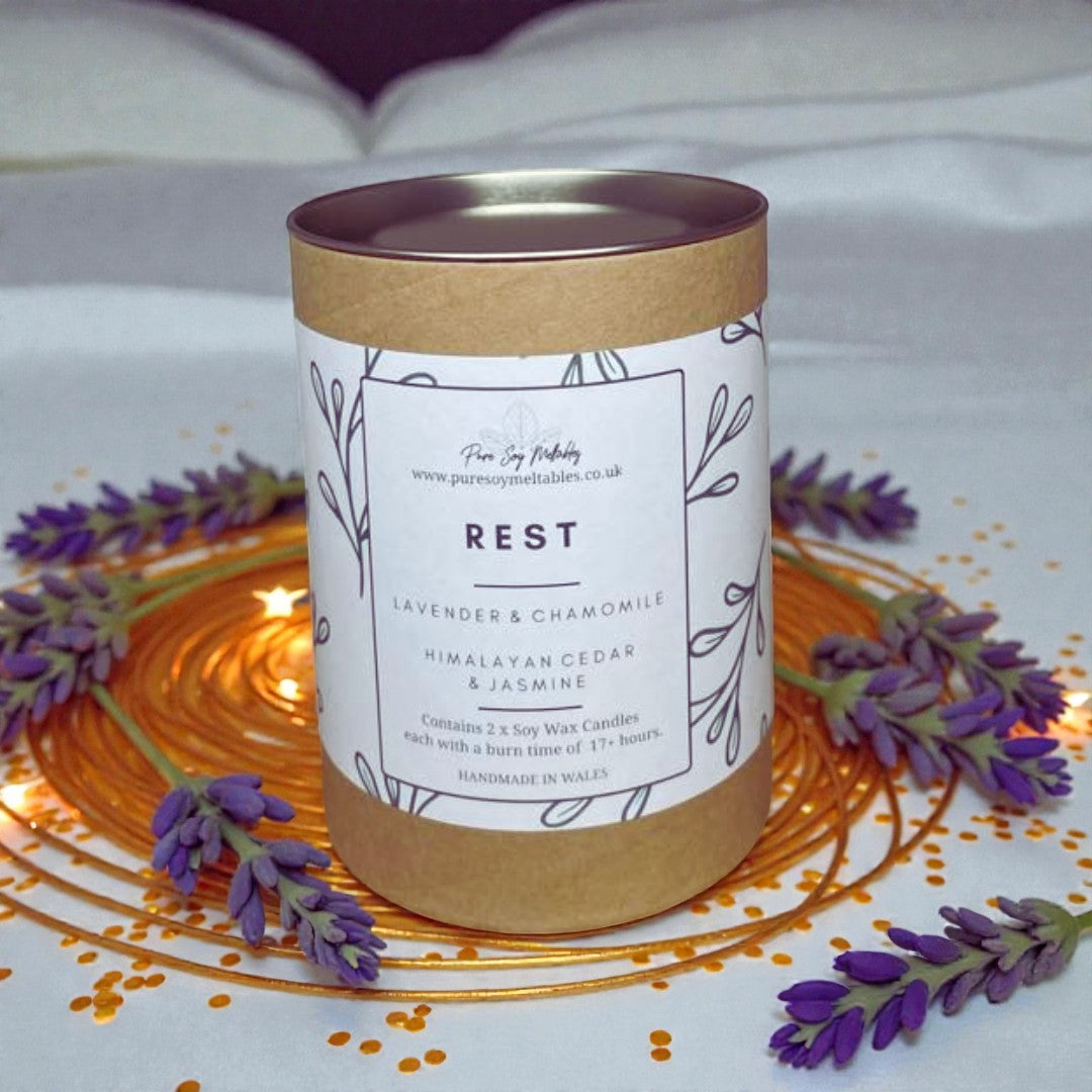 Rest Candle Duo – Pure Soy Meltables